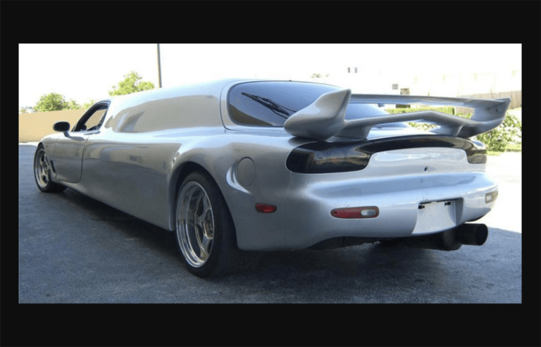 どうしてこうなった・・・。マツダRX-7（FD3S）をリムジンに改造した「RX-777」が登場。どんな走りを見せるんだろうな ...