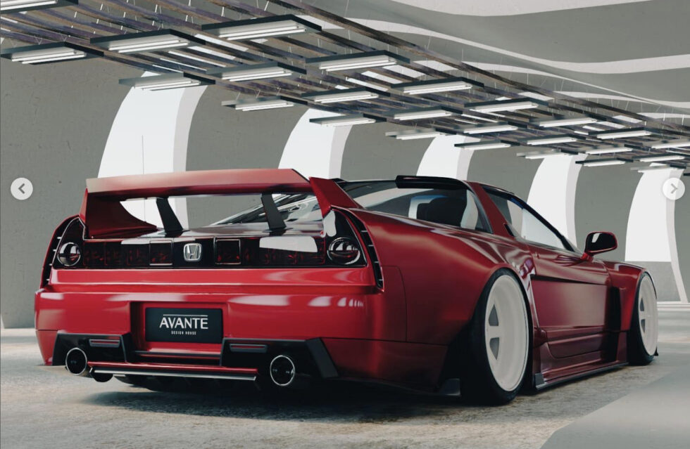 初代ホンダNSX「ワイドボディ」バーチャルカスタム登場！高い品質で内外装をカスタムしたNSXを専門的に手がければ一つの大きなビジネスになりそう ...